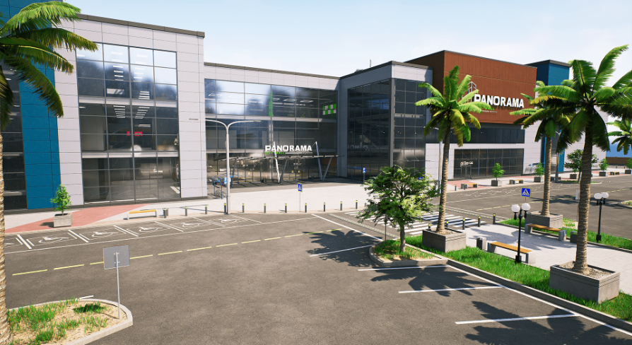 Shopping Mall (MODULAR BUILDING)：環境 - UE マーケットプレイス