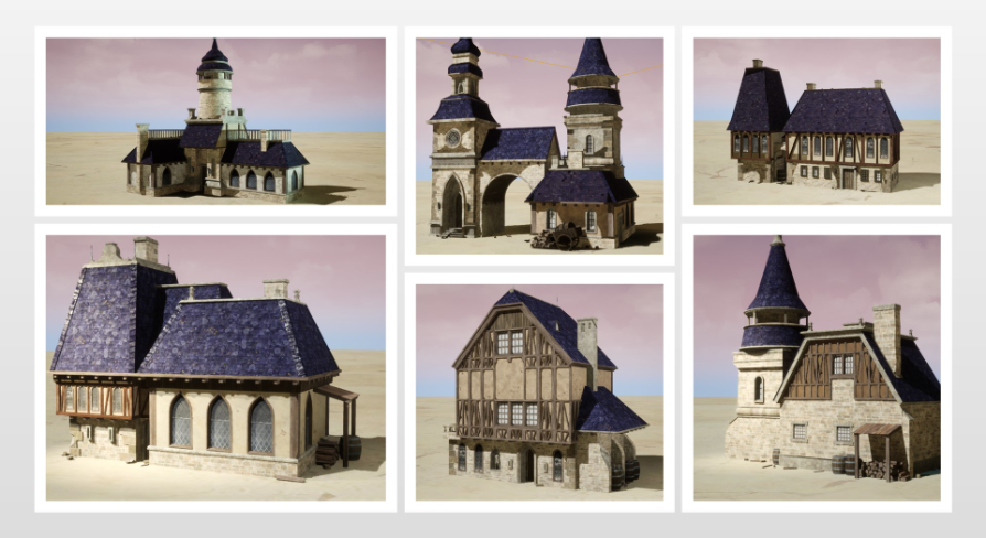 SimpleDesign_MedievalTown in Environments - UE Marketplace