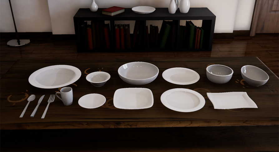 Simple Dishes Set in Props - UE Marketplace