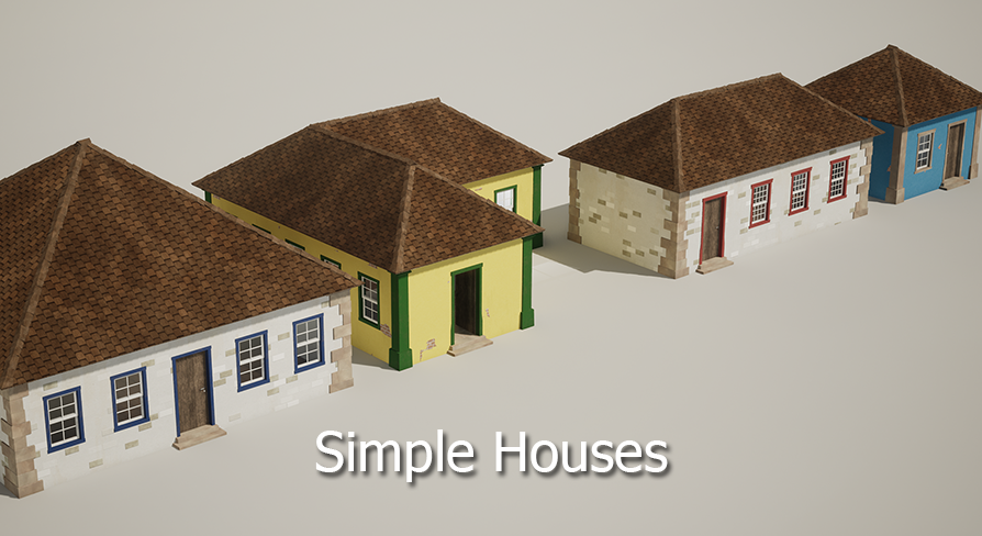 Simple Houses 3D Build Pack, 카테고리 소품 - UE 마켓플레이스