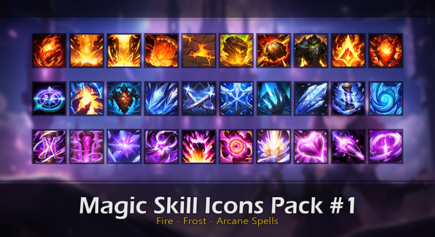 Skill Icons Pack #1, 카테고리 2D 애셋 - UE 마켓플레이스