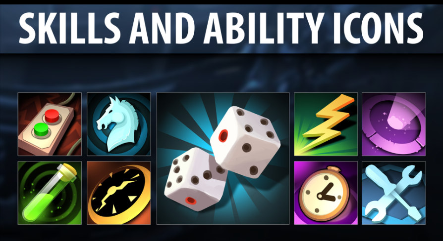 Skills and Ability Icons in 2D Assets - UE Marketplace