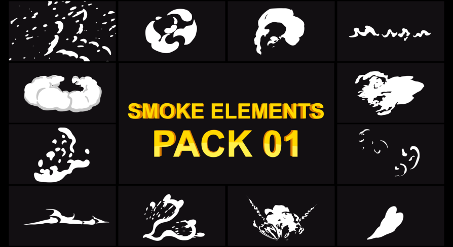 在二维资源创建的Smoke Elements Pack 01 - 虚幻引擎商城