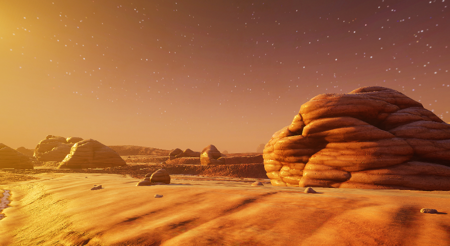 Smooth Alien Rock Formations in Props - UE Marketplace