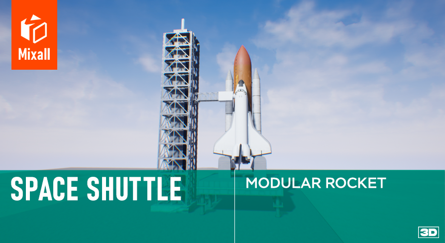 Space shuttle - modular rocket：プロップ・小物 - UE マーケットプレイス