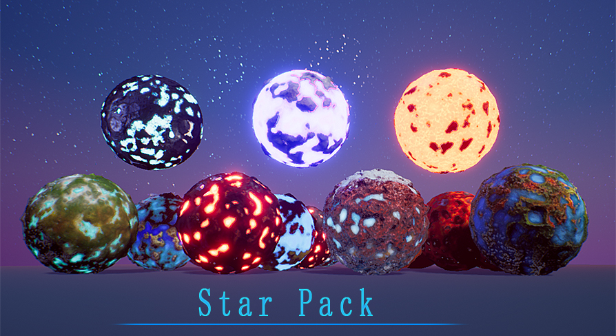 在材质创建的Star Materials Package - 虚幻引擎商城