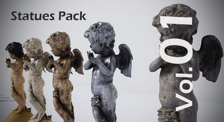 Statues Pack Vol 01 in Props - UE Marketplace