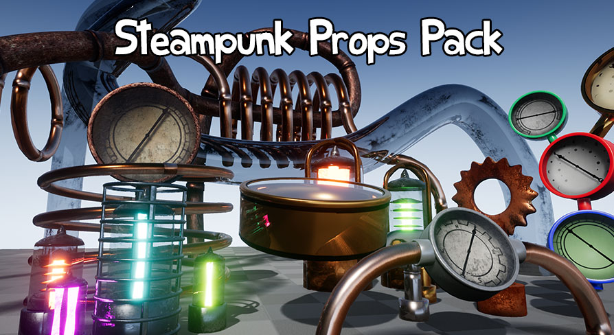 Steampunk Props Pack in Props - UE Marketplace