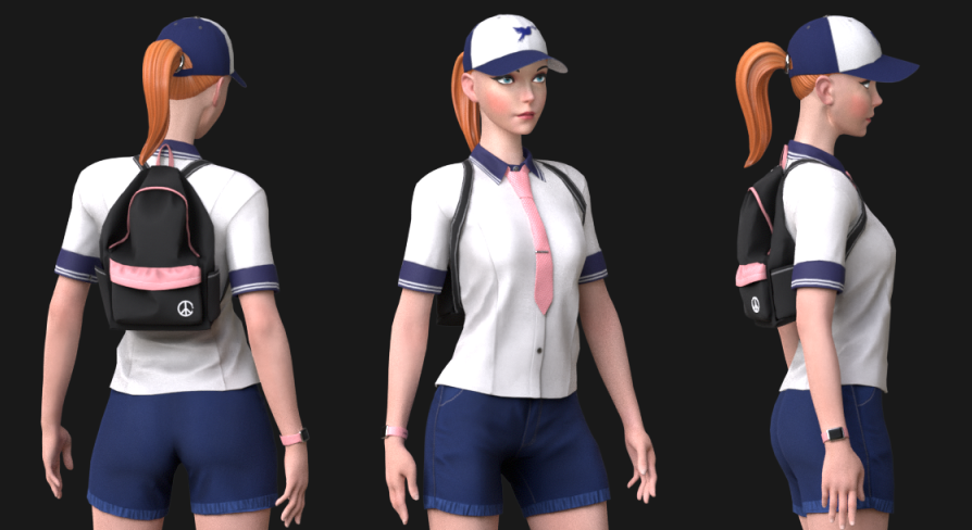 Student Girl in Characters - UE Marketplace