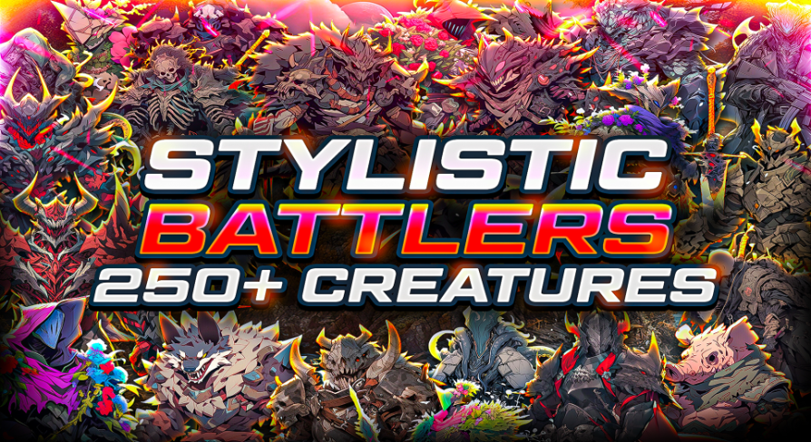 Stylistic RPG Battlers - 440+ Creatures：2Dアセット - UE マーケットプレイス