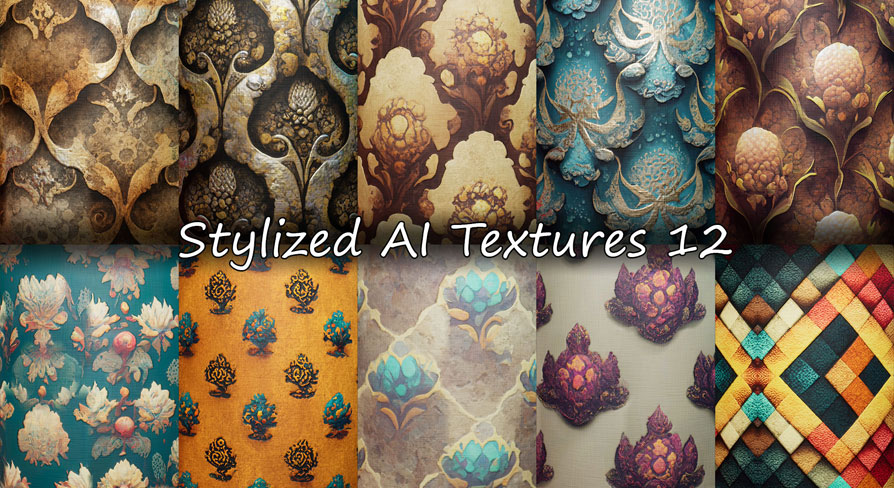 Stylized AI Textures 12 in Materials - UE Marketplace
