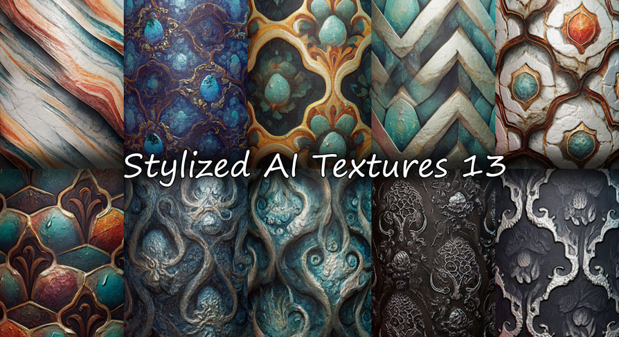 Stylized AI Textures 13 in Materials - UE Marketplace