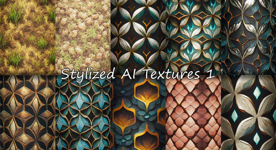Stylized AI Textures 1 in Materials - UE Marketplace