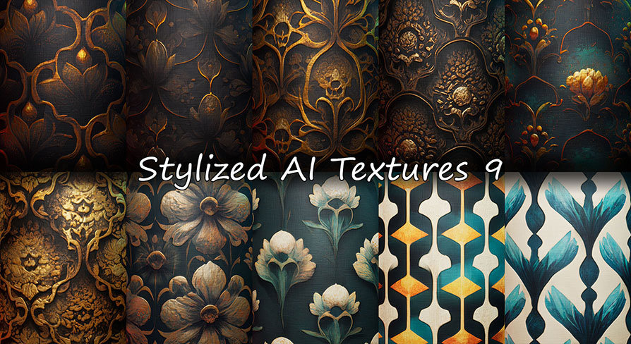 Stylized AI Textures 9 in Materials - UE Marketplace