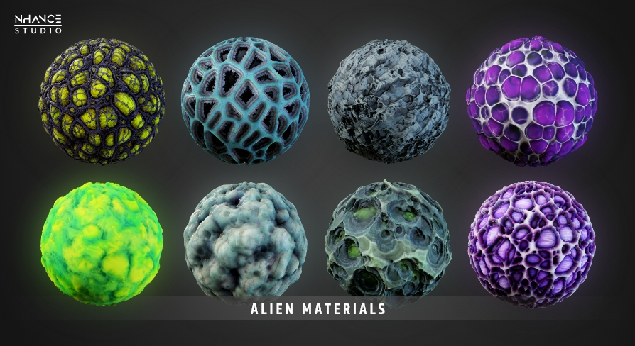 Stylized Alien Material Pack in Materials - UE Marketplace