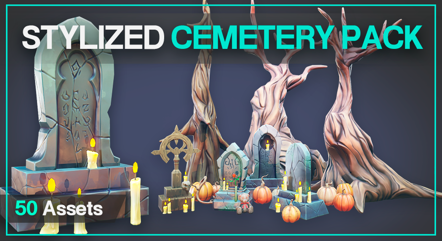 Stylized Cemetery Pack in Props - UE Marketplace