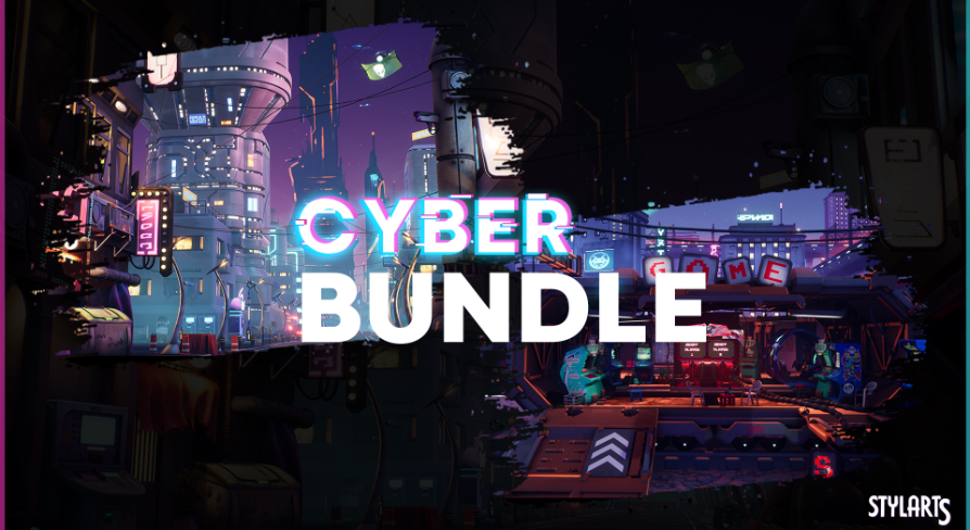 Stylized Cyber Bundle UE5 - (Cyberpunk Street - Cyberpunk Arcade) in ...