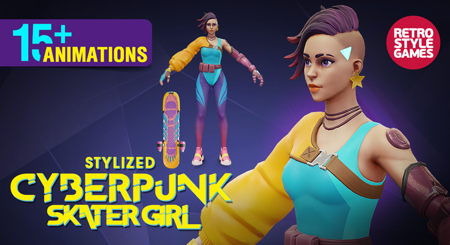 Stylized Cyberpunk 3D Animated Character in Characters - UE Marketplace Stylized Cyberpunk 3D Animated Character in Characters - UE Marketplace