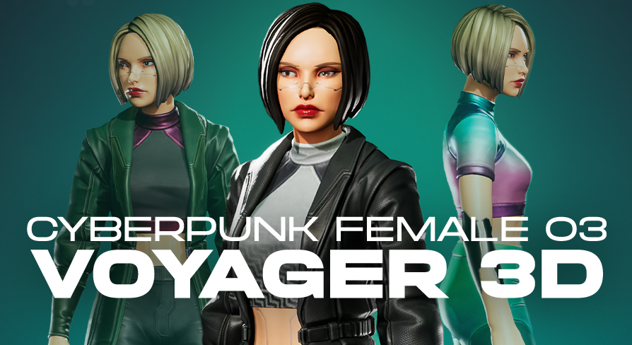 Stylized Cyberpunk Female 03：キャラクター - UE マーケットプレイス