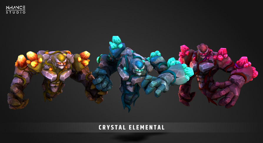 Stylized Fantasy Crystal Elemental in Characters - UE Marketplace