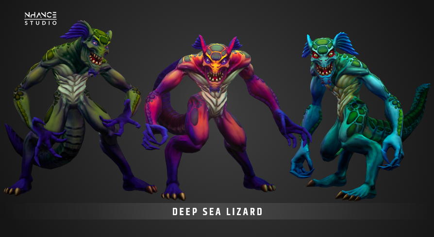 Stylized Fantasy Deep Sea Lizard in Characters - UE Marketplace