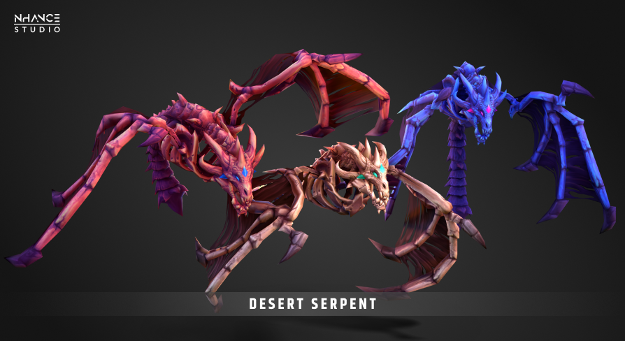 Stylized Fantasy Desert Serpent in Characters - UE Marketplace