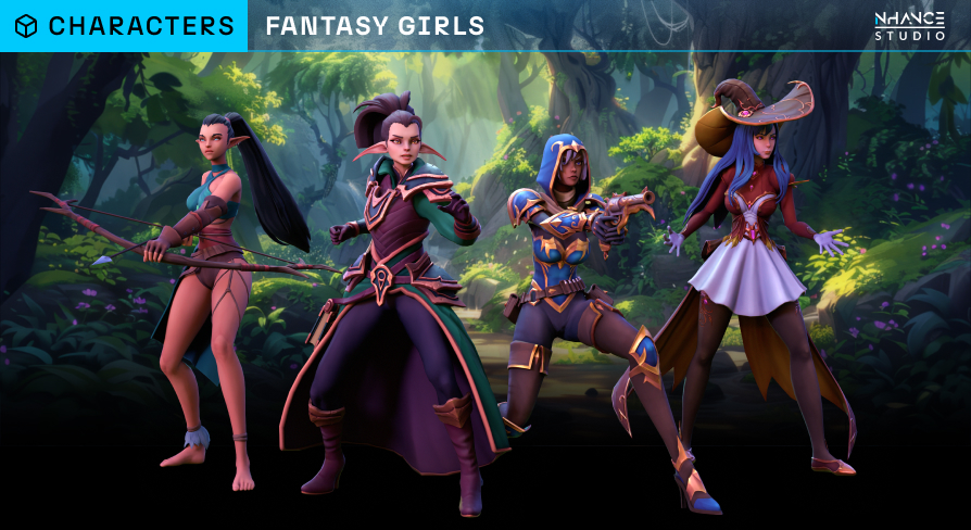 Stylized Fantasy Girls NPC Pack #3, 카테고리 캐릭터 - UE 마켓플레이스