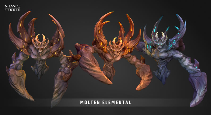 Stylized Fantasy Molten Elemental in Characters - UE Marketplace