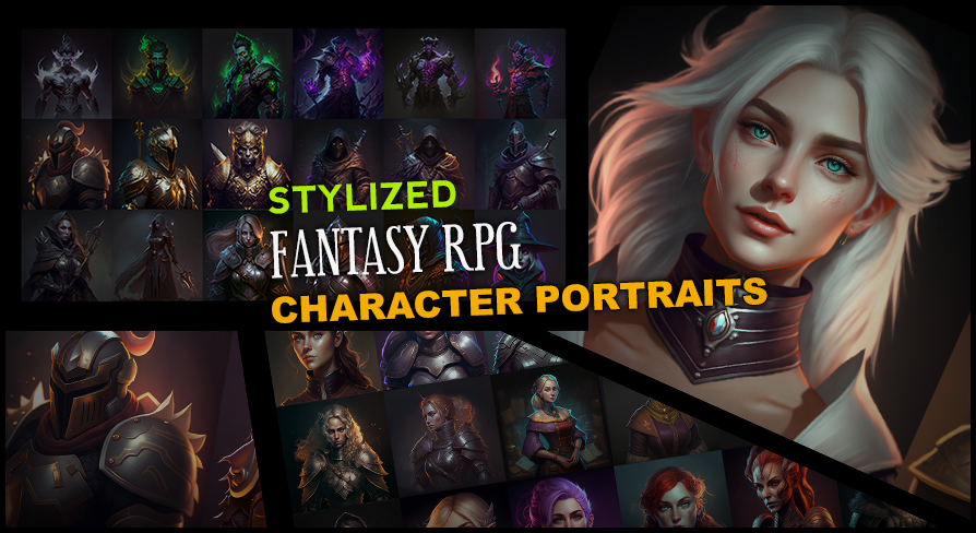 Stylized Fantasy RPG Portraits Pack, 카테고리 2D 애셋 - UE 마켓플레이스