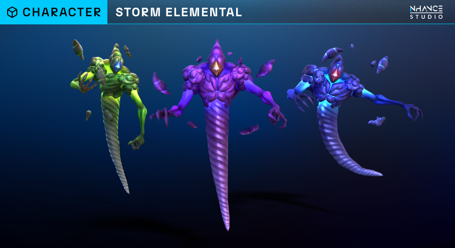 Stylized Fantasy Storm Elemental in Characters - UE Marketplace