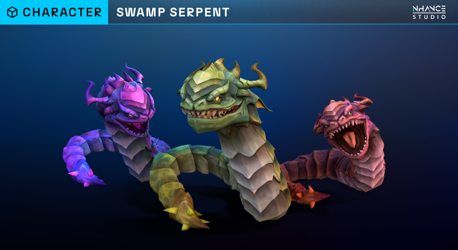 Stylized Fantasy Swamp Serpent in Characters - UE Marketplace