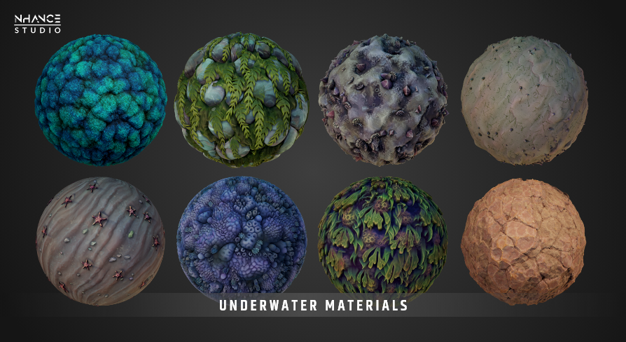 Stylized Fantasy Underwater Materials Pack in Materials - UE Marketplace