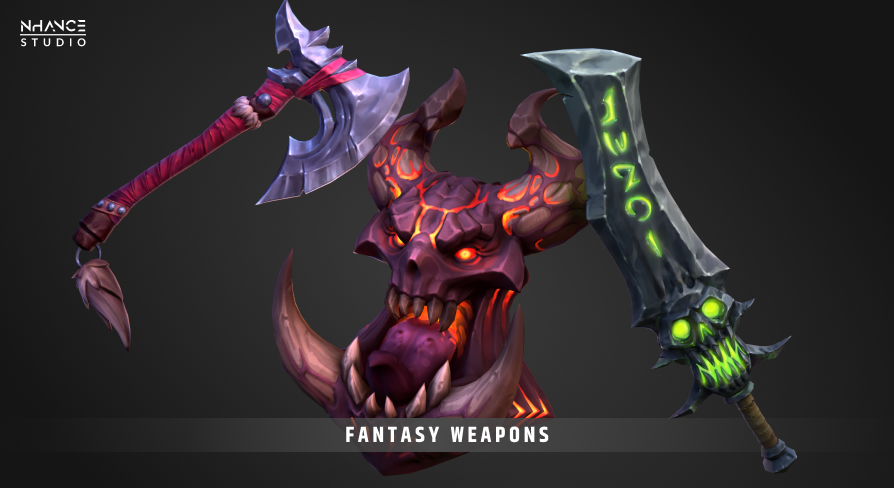 Stylized Fantasy Weapons Pack, 카테고리 무기 - UE 마켓플레이스