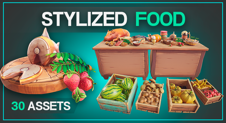 Stylized Food in Props - UE Marketplace