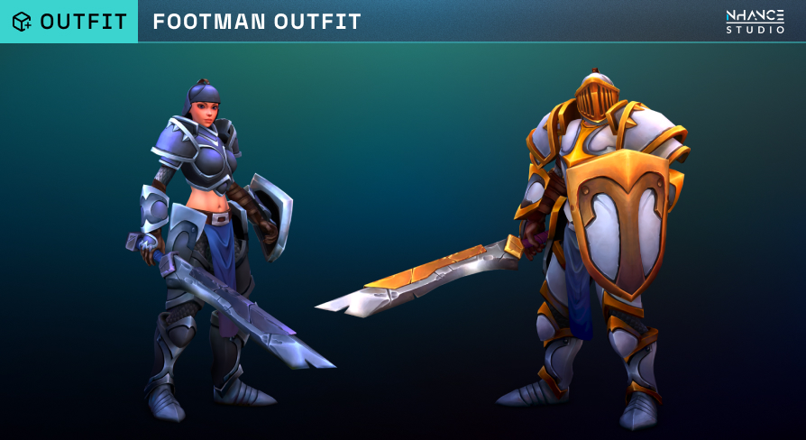 在角色创建的Stylized Footman Outfit - 虚幻引擎商城