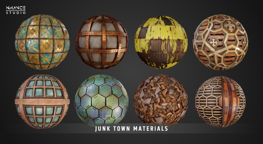 Stylized Junk Town Materials Pack in Materials - UE Marketplace