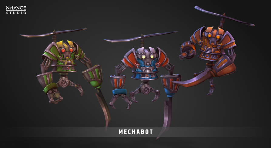 Stylized Mecha Bot in Characters - UE Marketplace