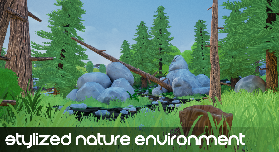 Stylized Nature Environment, 카테고리 배경 - UE 마켓플레이스