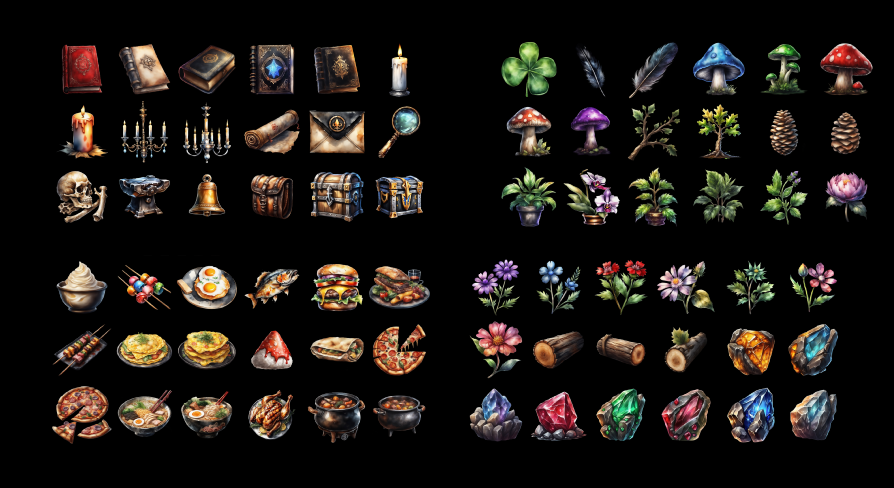 Stylized RPG Icons in 2D Assets - UE Marketplace