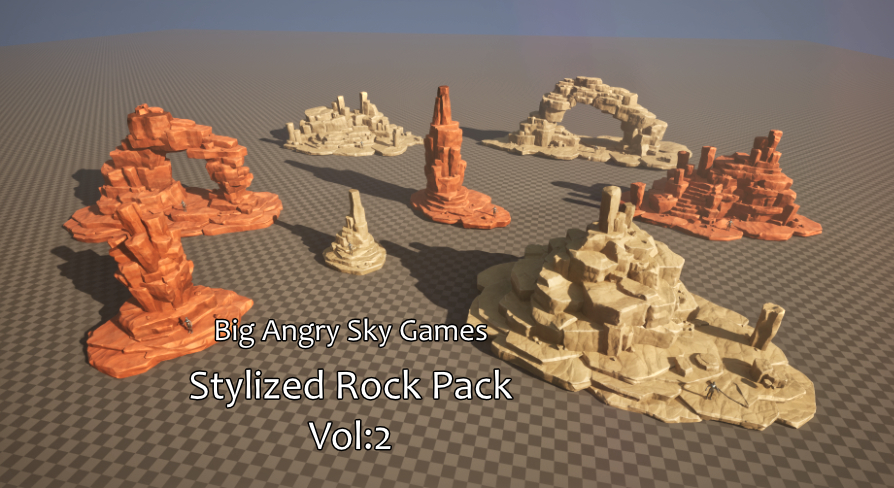 Stylized Rock Pack Volume 2 in Props - UE Marketplace