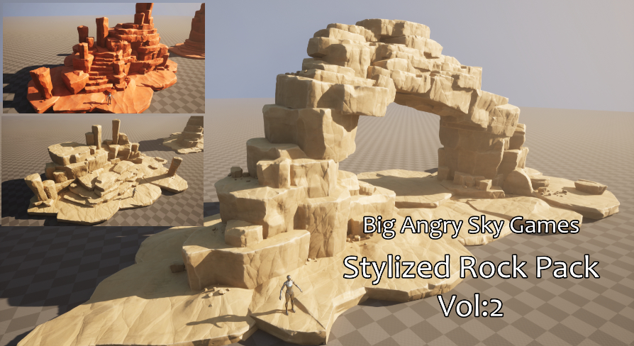 Stylized Rock Pack Volume 2 in Props - UE Marketplace