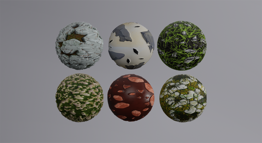 Stylized Rocky Surfaces Texture Pack in Textures - UE Marketplace