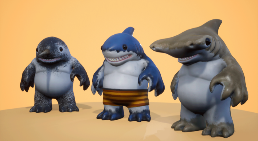 Stylized Sharks Pack in Characters - UE Marketplace