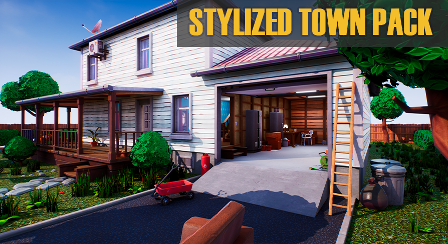 在环境创建的Stylized Town Assets Pack - 虚幻引擎商城