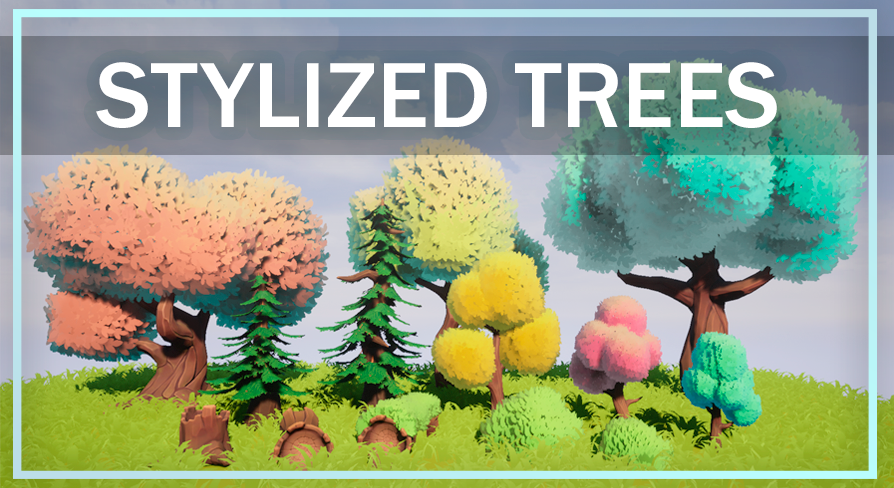 Stylized Trees in Props - UE Marketplace