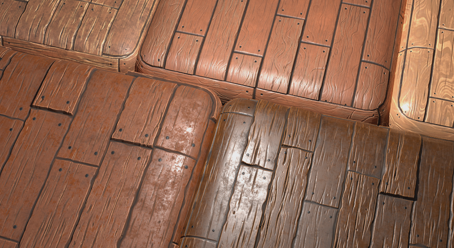 Stylized Wooden Floor Pack in Materials - UE Marketplace
