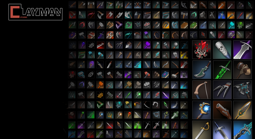 Stylized weapon icons in 2D Assets - UE Marketplace