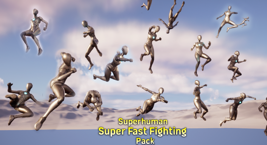 Superhuman Fighting Animation Pack in Animations - UE Marketplace