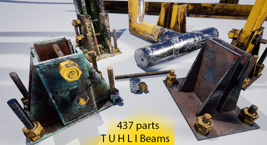 TBeam Kitbash Modules in Props - UE Marketplace