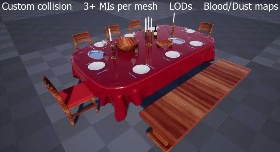 Table Prop Pack in Props - UE Marketplace
